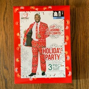 Suits & Blazers | Life Of The Party 3 Piece Light Up Christmas Suit New ...